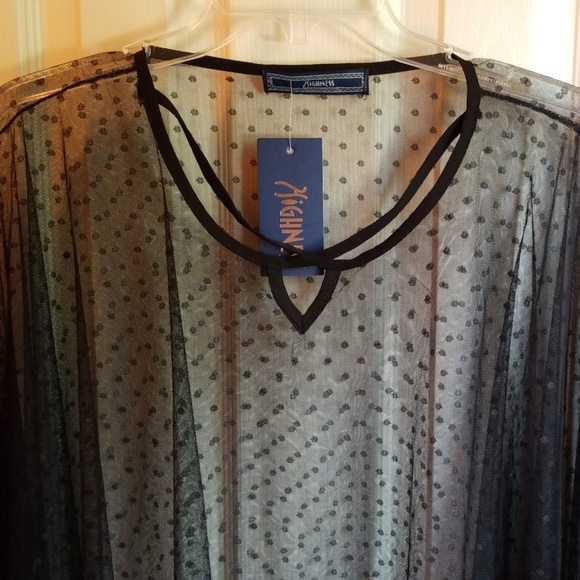Highness | Tops | Nwt Highness Black Lace Cover Up | Poshmark